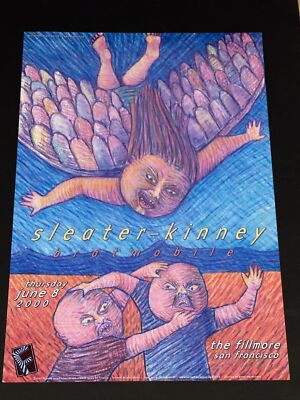 Sleater Kinney Original Fillmore Concert Poster 2000 Bratmobile | eBay
