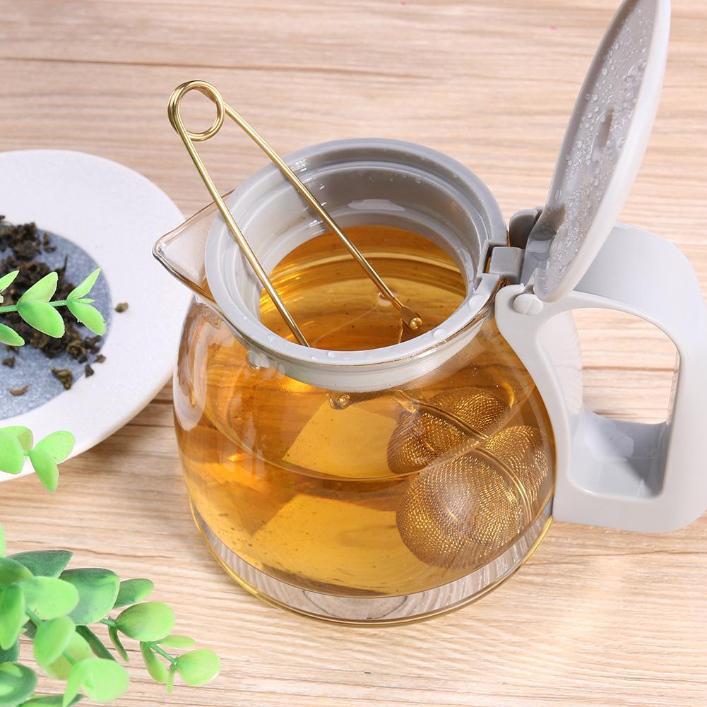 Stainless Steel Leaf Tea Filter with Handle Tea Ball Portable for Cup ...