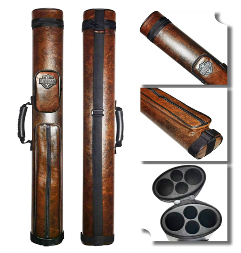 NEW 2x2 Hard cue case Oval Pool Cue Billiard Stick Carrying Case | eBay