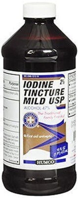 Humco Iodine Tincture Mild Alcohol 47% First Aid Antiseptic For ...