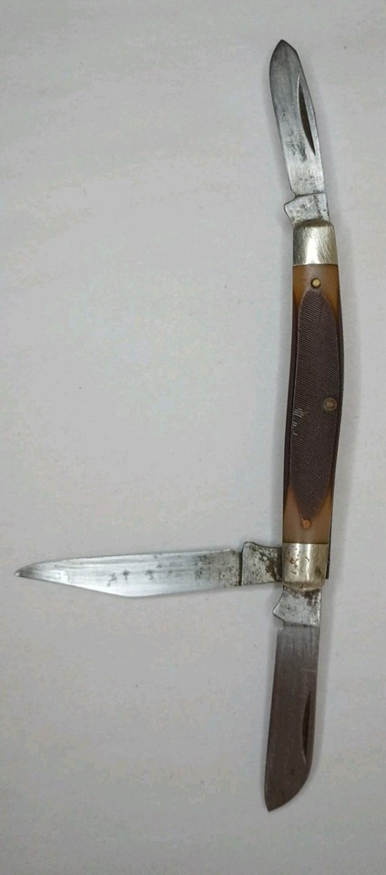 Vintage Schrade Old Timer USA 840T Stockman 3 Blade Folding Pocket ...