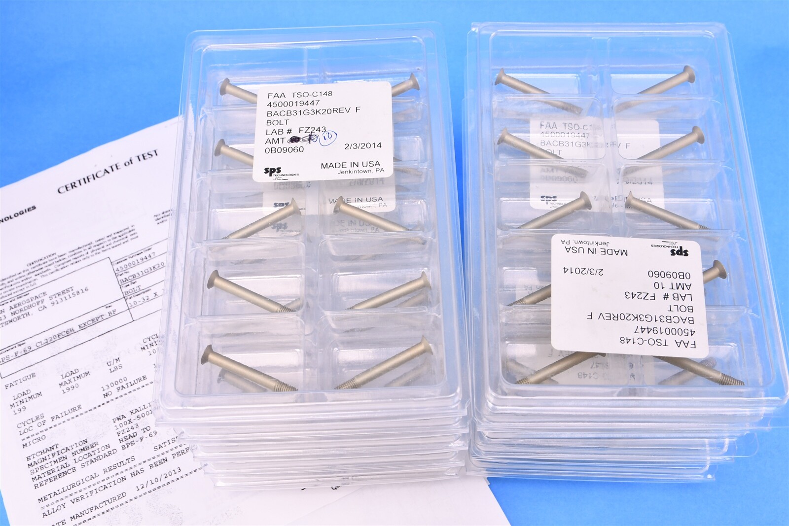 100 SPS Aircraft Half-Threaded Flush Inconel Torx Head Bolt Screw 10-32 ...