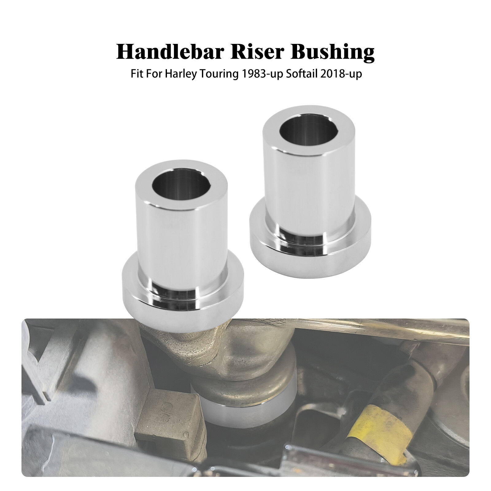 Chrome Handlebar Riser Bushings Kit Fit For Harley Softail 2018-Up ...
