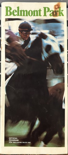 1973 BELMONT STAKES PROGRAM (SECRETARIAT TRIPLE CROWN WINNER WON), NO ...
