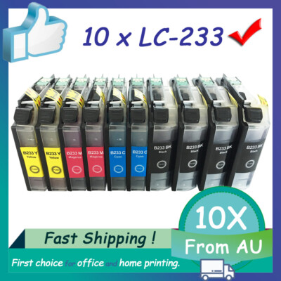 10 x LC233 LC-233 ink cartridge for Brother DCP-J562DW MFC-J480DW ...