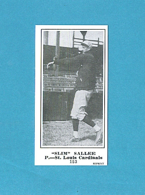 1915 M101-5 The Sporting News Reprint #153 Slim Sallee (St. Louis ...