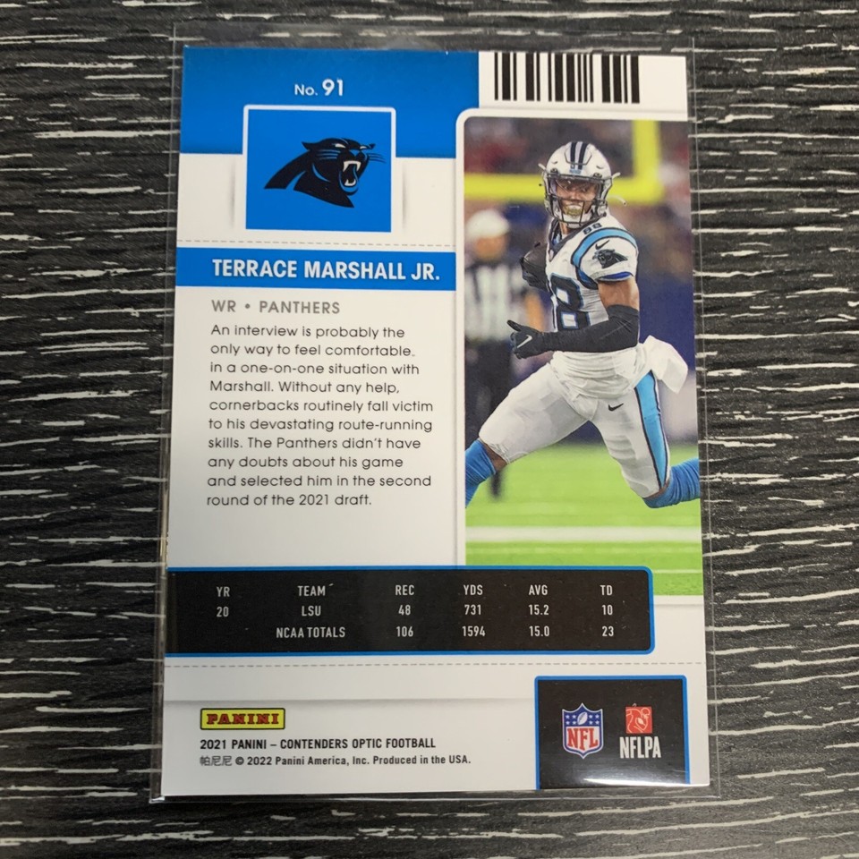 2021 Contenders Optic Football Rookie Ticket Terrace Marshall Jr. RC ...
