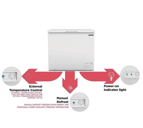 Frigidaire EFRF7003 7.0 cu. ft Chest Freezer - White for sale online | eBay