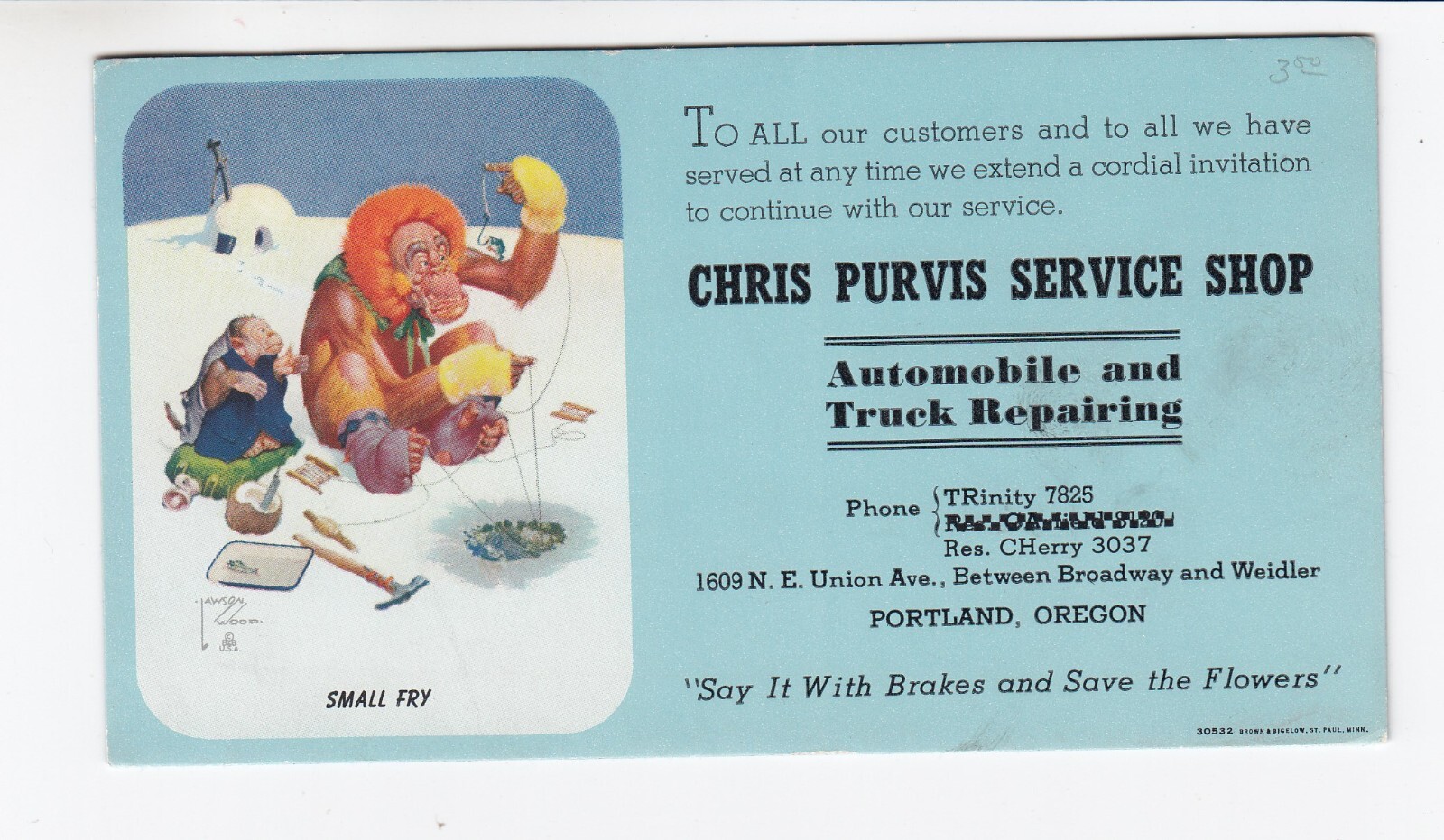 Ink Blotter Chris Purvis Service Shop Portland Small Fry Monkees | eBay