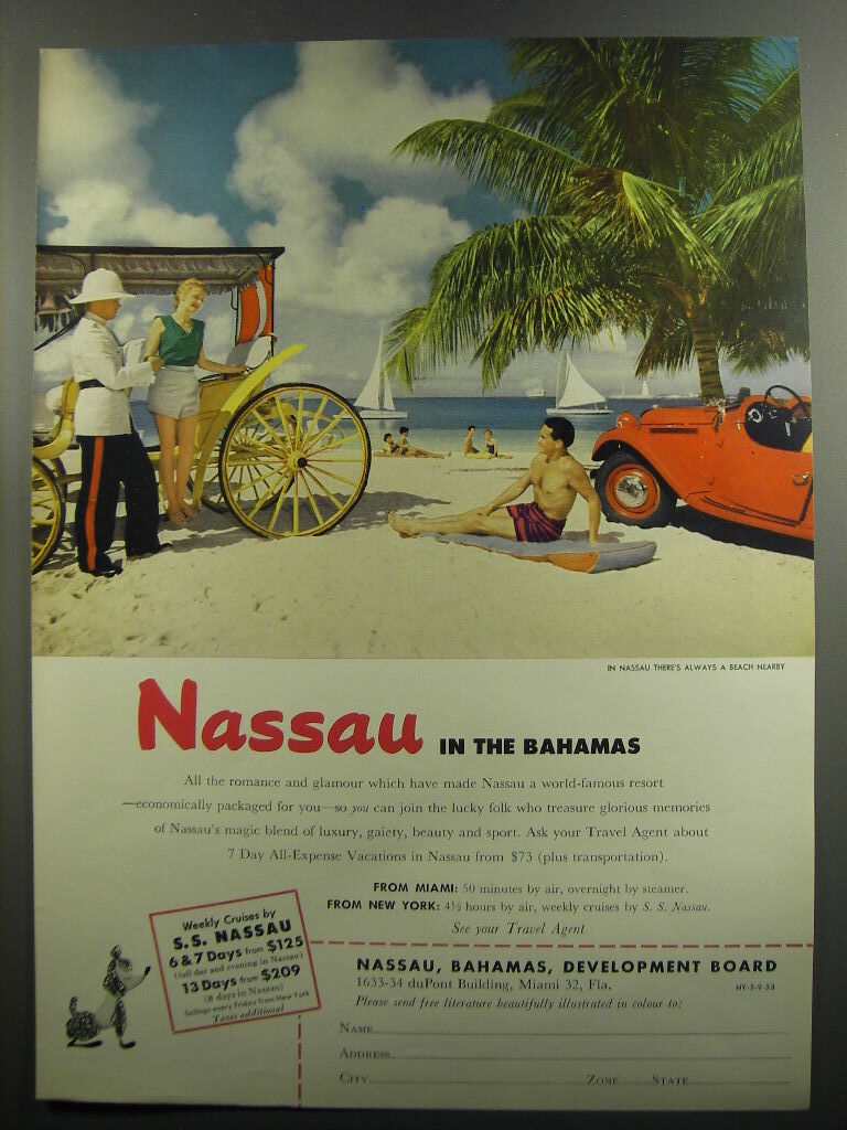 1953 Bahamas Tourism Ad - Nassau in the Bahamas | eBay