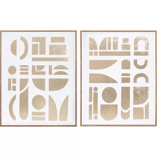 Threshold Modern Wall Art Canvas Abstract Set of 2 24"x30" Canvases ...