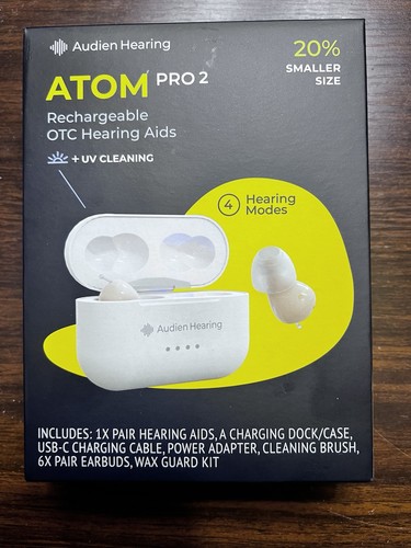 Audien ATOM PRO 2 Wireless Rechargeable OTC Hearing Aid, BRAND NEW ...