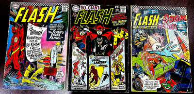 Flash #159 #178 3 Comic Lot 1966 Brave & the Bold #65 Vintage Doom ...