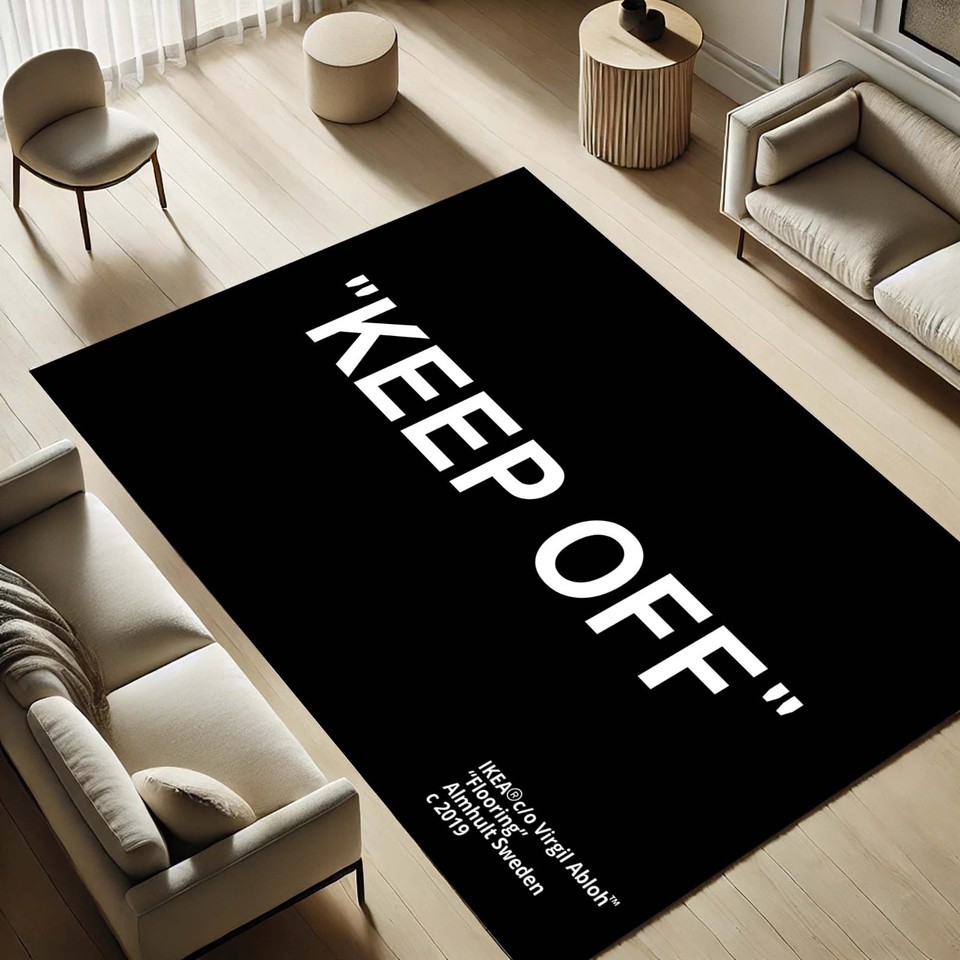 Keep Off Rug, Black Keep off, Personalized Gift, Keepoff, Custom Rug ...
