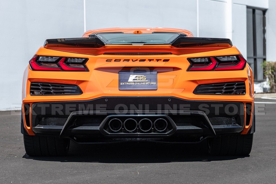 For 23-Up Corvette C8 Z06 Extended CARBON FIBER Front & Rear Mud Rock ...