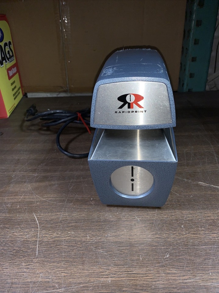 RAPIDPRINT R-E ELECTRIC DATE TIME CLOCK STAMP MACHINE **NO KEY **NO HD ...