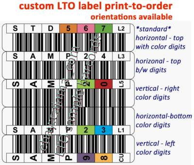 custom printed LTO Ultrium labels (for LTO9, LTO6, LTO4, etc tape ...