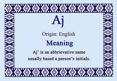 Aj Personalised Name Meaning Certificate | eBay UK