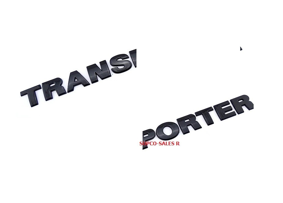Transporter badge for vans, trucks, buses 40.5cm matte black universal ...