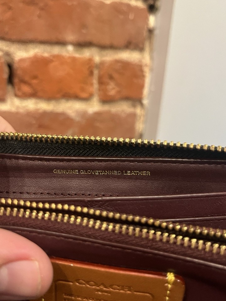 Coach 1941 Accordion Zip Wallet Whiplash Link Glovetanned Leather 10635 ...