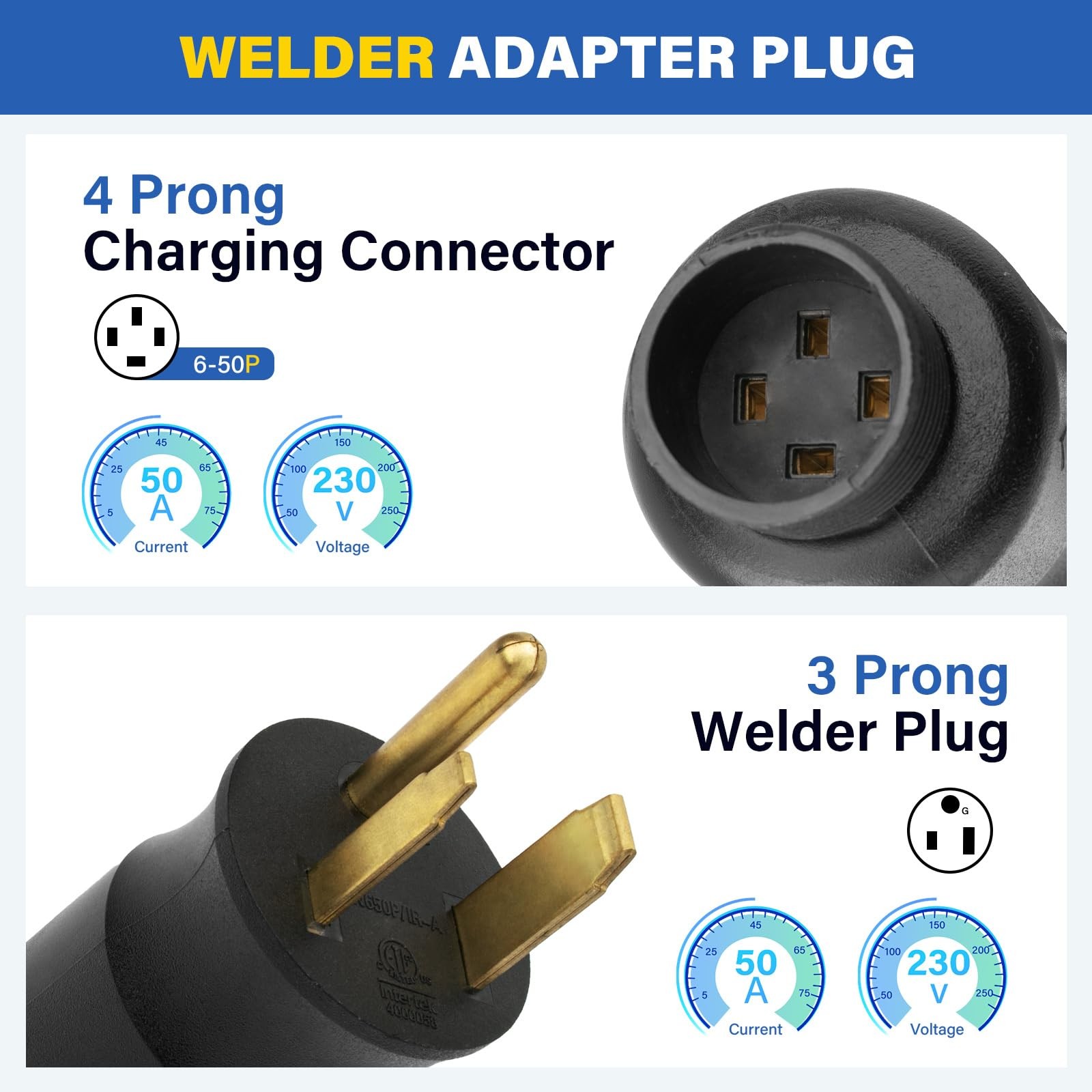 Multi Voltage Power Adapter Plug for Miller & Hobart Welder, 230 V MVP ...