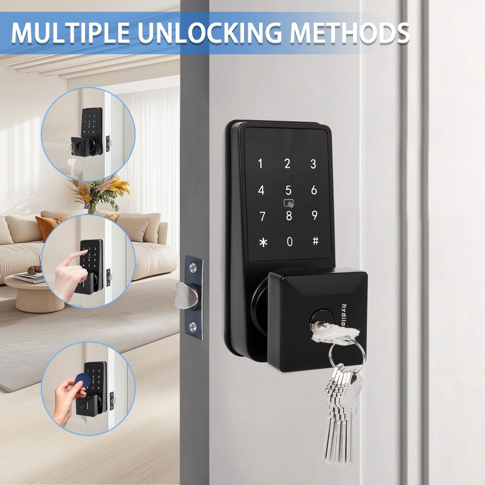 Smart Door Lock with Touchscreens,Door Locks for Front Door, Electronic ...