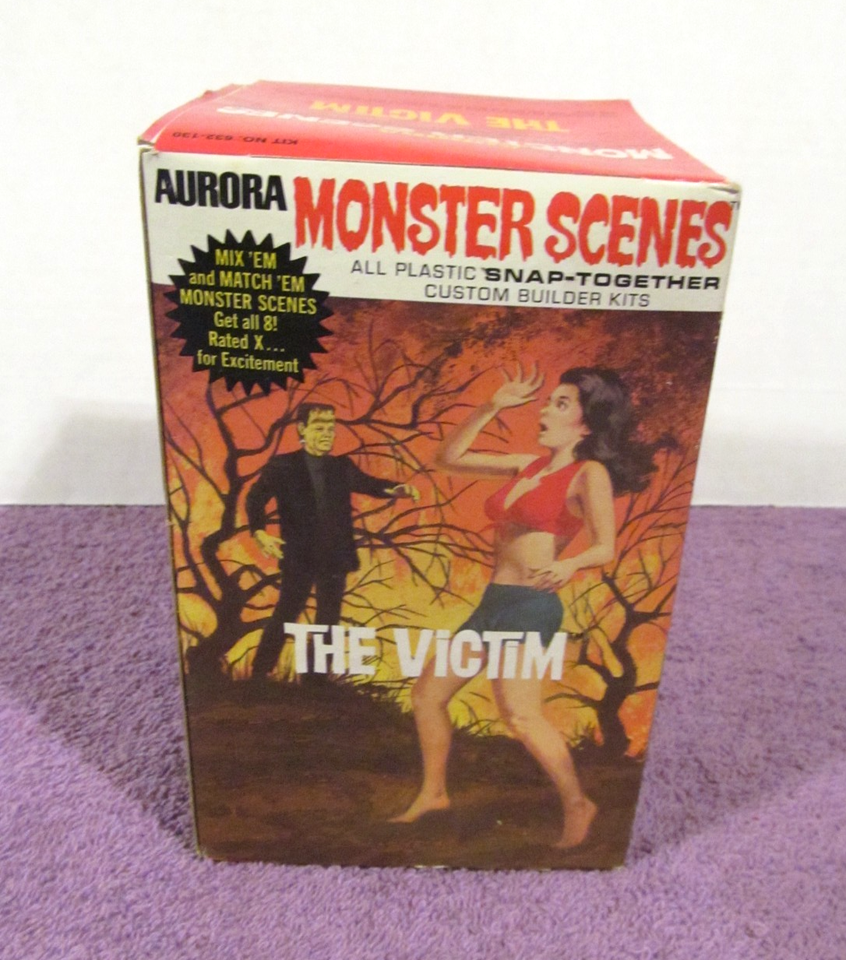 1971 Aurora Monster Scenes The Victim Factory Sealed Model Kit 1st ...