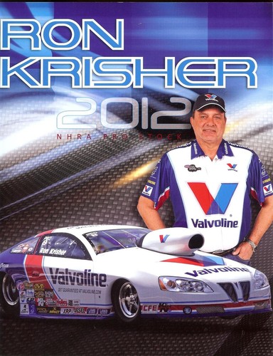 2012 RON KRISHER "VALVOLINE" NHRA PRO STOCK HANDOUT / POSTCARD | eBay
