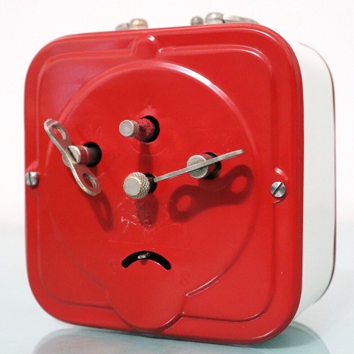 JUNGHANS ULTIMA Mantel Alarm Clock XXL Antique BAUHAUS!! 1920s Red ...