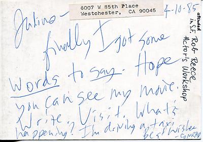 CONRAD HURTT ACTOR IN POLICE ACADEMY 2 / LIFE WITH LUCY SIGNED CARD ...