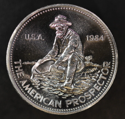 AMERICAN PROSPECTOR 1oz SILVER COIN-LOT AA 3856 | eBay