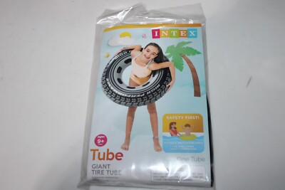 Intex 36" Inflatable Giant Tire Swimming Pool Float Tube for Kids and ...