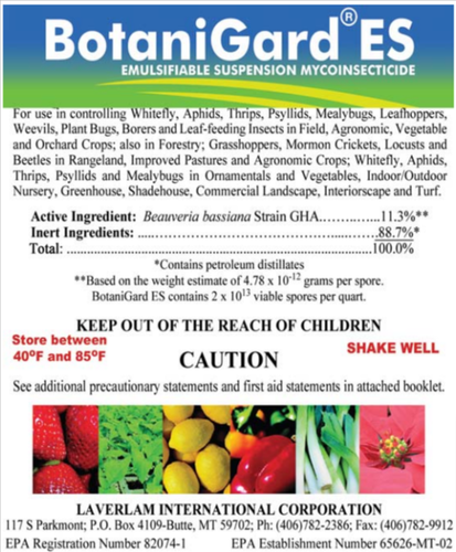 BotaniGard ES MycoInsecticide (Beauveria bassiana) - 1 Quart | eBay