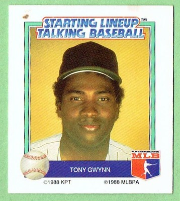 TONY GWYNN Padres ~ 1988 Starting Lineup Talking Baseball card ~ FREE ...