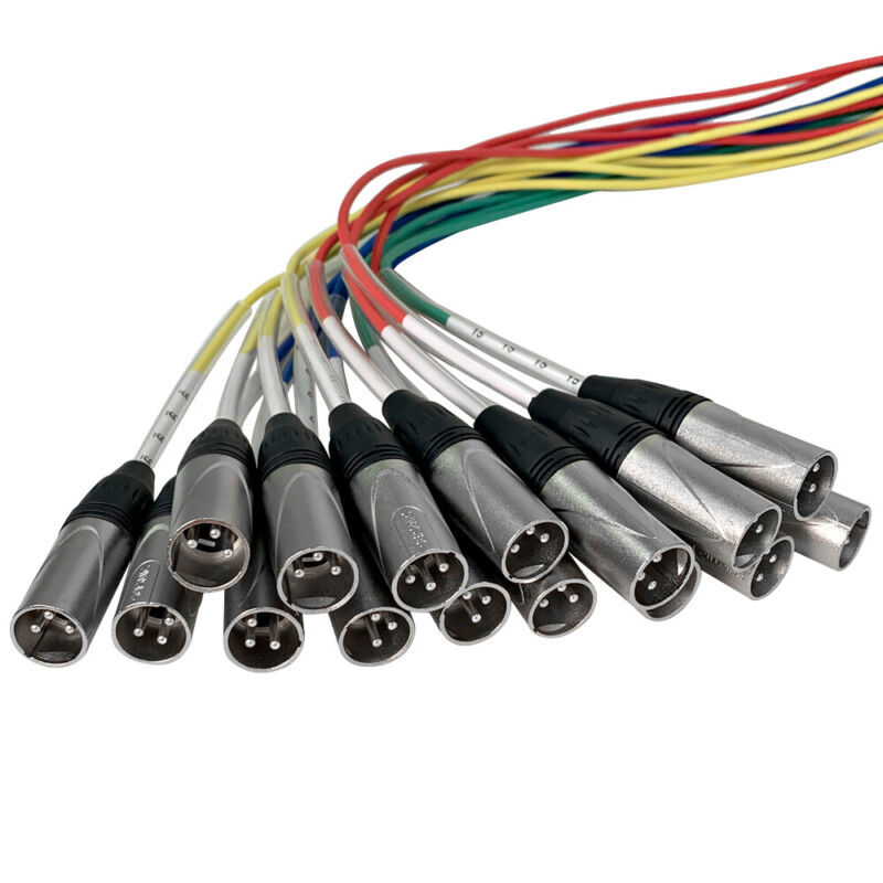 Seismic 16 Channel XLR TRS Combo Splitter Snake Cable - 3' and 10' XLR ...