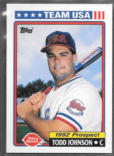 1992 Topps TODD JOHNSON Dairy Queen Team USA RC #24 - Cleveland Indians ...