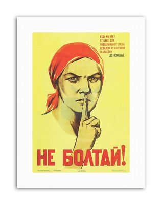 WW2 Soviet Union Gossip Vintage Advertising Retro Military Canvas Art ...