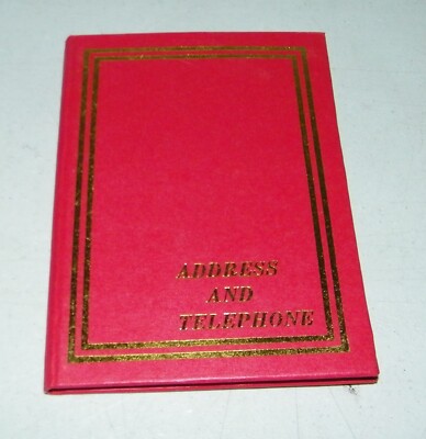 Vintage Personal Address & Telephone Book Medium 6" x 4.25" Red Index A ...