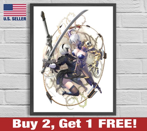 Soul Calibur Ivy Nier Automata 2B 18" x 24" Poster Print Game Room ...
