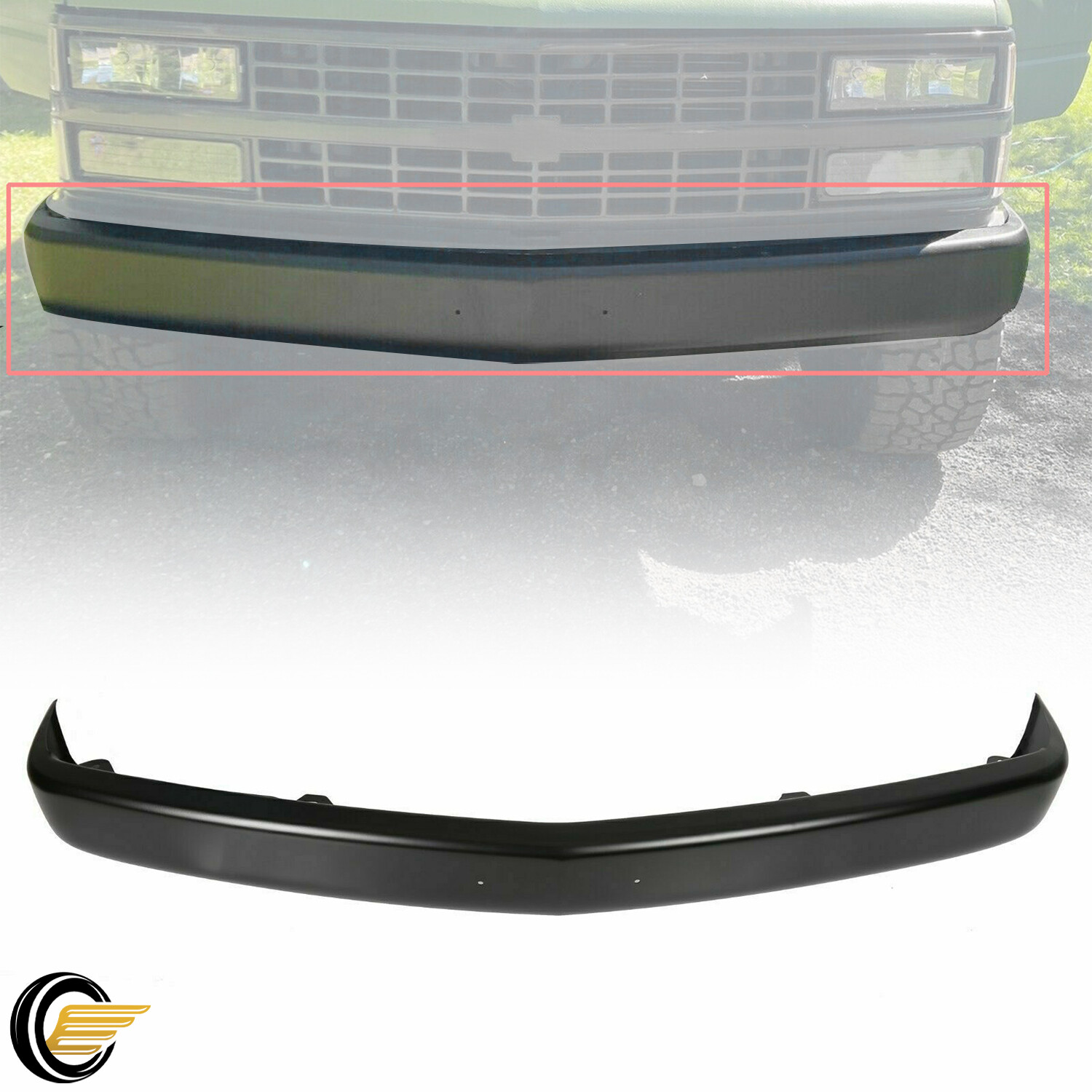 For 1988-1998 Silverado Sierra C1500 K1500 Front Bumper Face Bar Primed ...