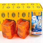 2x HELLA flashing light + 12V P21W front for DAF IVECO TRACTOR VOLVO ...