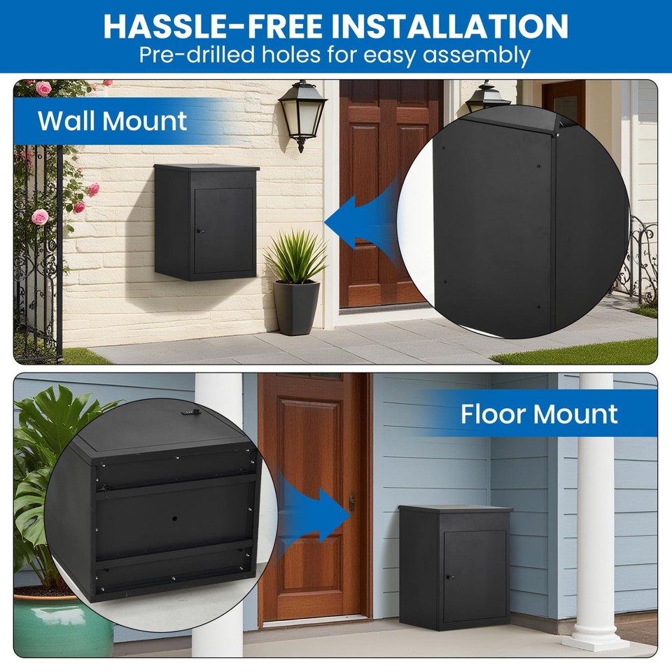 Package Delivery Boxes for Outside Lockable Parcel Drop Box Waterproof ...