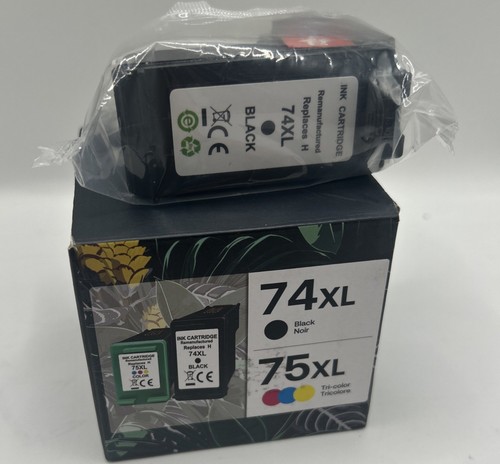 Ink Cartridge Printer 2- 74xL Black, 75XL TRI-color New | eBay