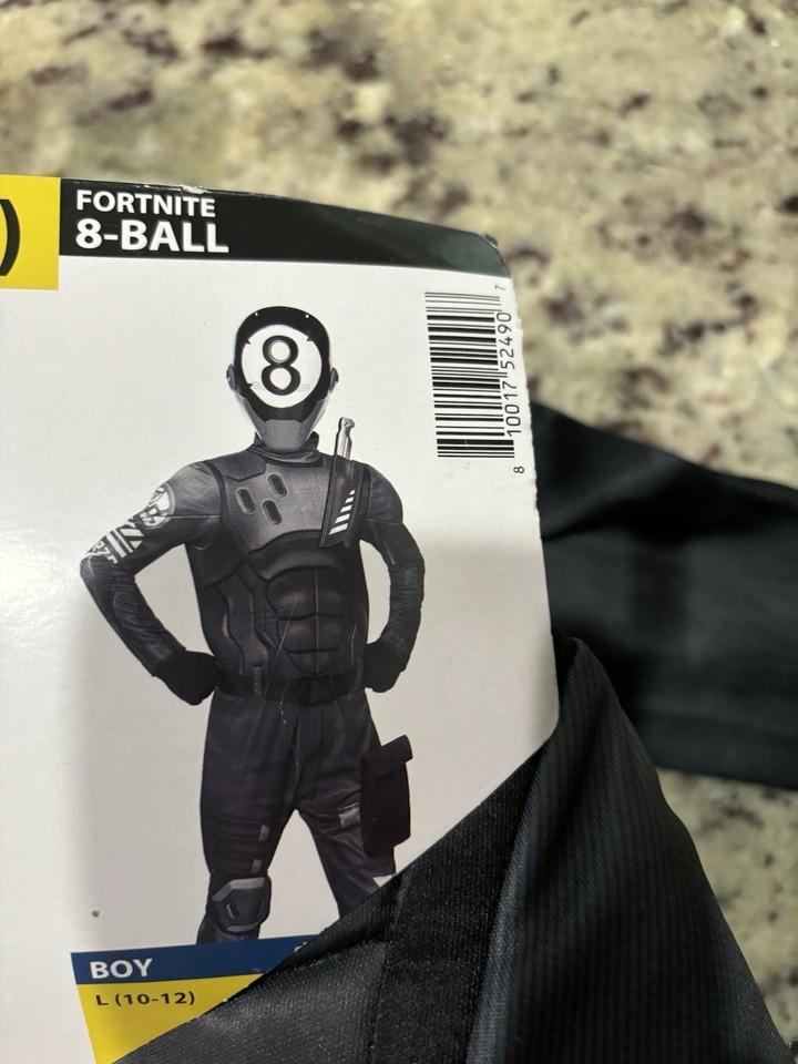 FortNite 8-Ball Costume Cosplay Halloween Size Youth XL 14-16 NEW | eBay