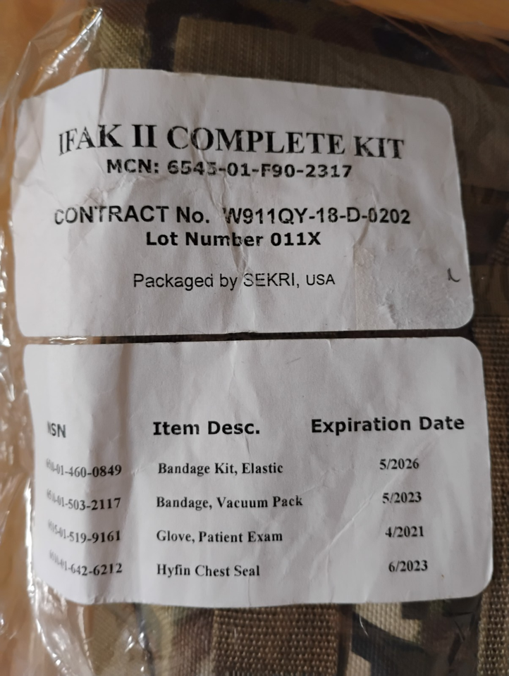 USGI OCP IFAK II Complete First Aid Kit. | eBay
