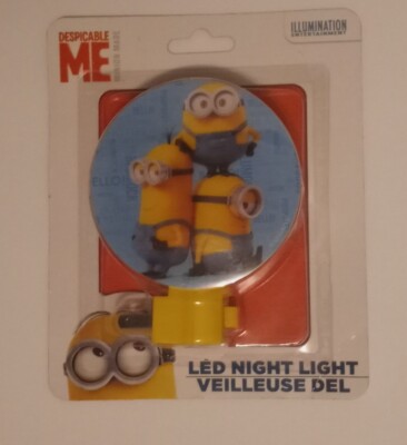 Minions LED Night Light Despicable Me Wall Plug Kids Bedroom Playroom ...