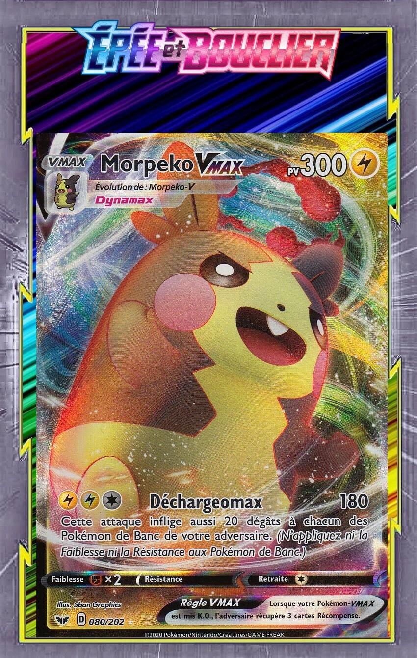 Morpeko VMAX - EB01:Épée et Bouclier - 080/202 - Carte Pokemon Neuve ...