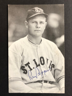 Ray Pepper St Louis Browns & Cardinals Signed 3.5x5.25 Photo Auto ...