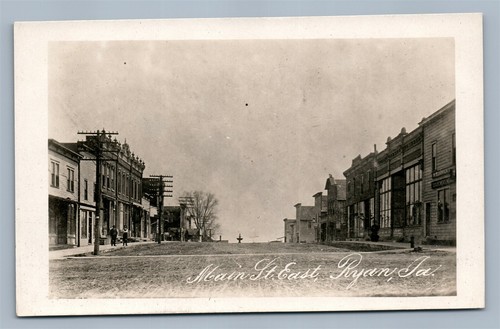 RYAN IA MAIN STREET ANTIQUE REAL PHOTO POSTCARD RPPC | eBay