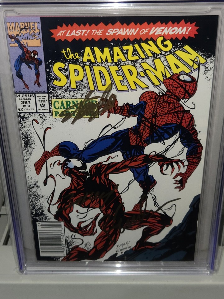 Amazing Spider-Man #361 CGC SS 3x Signed STAN LEE BAGLEY EMBERLIN ...